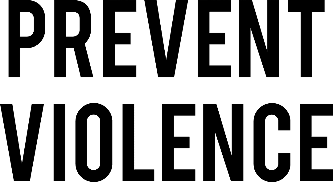 Prevent Violence Message on Transparent Background