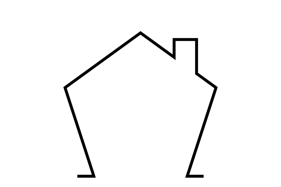 Minimalist Transparent House Outline Illustration Digital PNG - Free ...