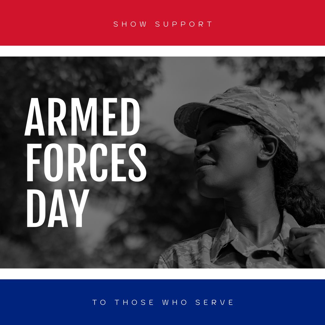 Celebrating Armed Forces Day with Female Soldier Portrait - Free Stock ...