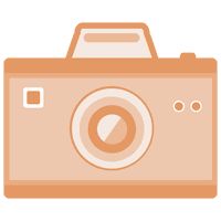 Transparent Orange Camera Icon, Illustrative Design for Photography ...