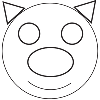 Simple Pig Face Symbol on Transparent Background - Download Free PNG ...