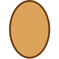 Orange Oval Shape on Transparent Background for Design Concepts ...