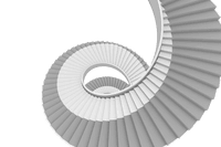 Digital Spiral Staircase on Transparent Background for Architectural ...