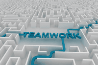 Teamwork Concept with Maze and Transparent Path - Download Free PNG ...