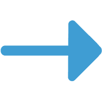 Blue Arrow Icon on Transparent Background in Minimalist Design ...