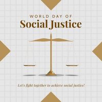 World Day of Social Justice Design with Scales of Justice - Download ...