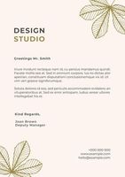 Minimalist Botanical Letterhead Design Featuring Elegant Illustrations ...