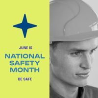National Safety Month Awareness with Worker in Safety Helmet - Download ...
