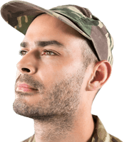 Close-Up Transparent Confident Soldier Side Profile - Download Free PNG ...
