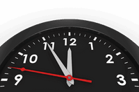 Black Clock With Red Hour Hand, Transparent Background For Time ...