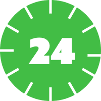 Transparent Green Clock Face with 24 Hour Indicator - Download Free PNG ...