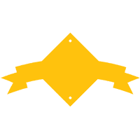 Yellow Vector Ribbon Badge Design on Transparent Background - Download ...