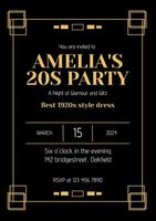 1920s Themed Party Invitation with Art Deco Design - Download Free ...