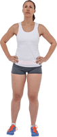 Confident Female Athlete Posing with Hands on Hips Transparent ...