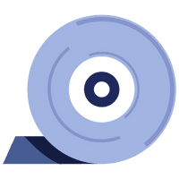 Rotating Blue Disc with Transparent Background - Digital Illustration ...
