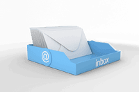 Digital Email Inbox with Envelopes on Transparent Background - Download ...