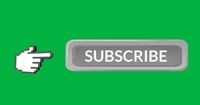 Pixelated Hand Icon Pointing at Subscribe Button on Green Background ...