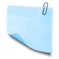 Blue Adhesive Note with Paper Clip on Transparent Background - Download ...