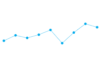 Blue Line Chart on Transparent Background for Presentation Design ...