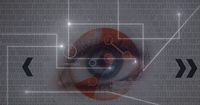 Futuristic Eye Digital Interface with Binary Code Background - Download Free Image from Pikwizard
