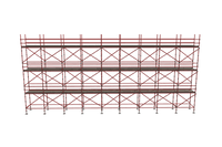 Red Construction Scaffolding 3D Rendering on Transparent Background ...