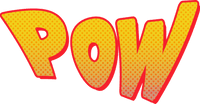 Colorful Pow Text with Transparent Comic Style Dots - Download Free PNG ...