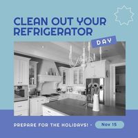 Clean Out Your Refrigerator Day Reminder in Modern Kitchen - Download ...