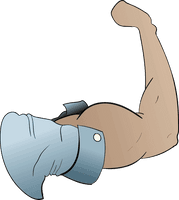 Transparent Vector of Flexing Muscular Arm - Download Free PNG from ...