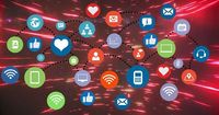Vibrant Social Media Icons Overlay Digital World - Download Free Image ...