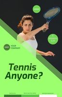 Dynamic Tennis Lesson Advertisement with Female Player - Download Free ...
