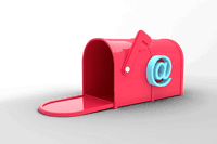 Digital Mailbox With At Symbol on Transparent Background - Download ...