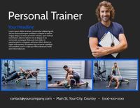 Personal Trainer Flyer with Motivational Exercise Scenes - Download ...