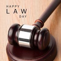 Happy Law Day Image with Judge Gavel on Wooden Surface from Pikwizard