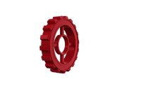 Red Gear on Transparent Background Plastic Texture - Download Free PNG ...