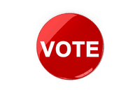 Red Vote Badge Circle Overlay on Transparent Background - Download Free ...