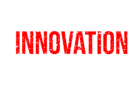Red Innovation Text Illustration with Transparent Background Design ...