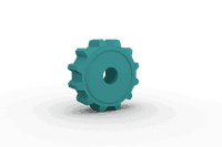 Green Cog Wheel on Transparent Background for Industry Design ...