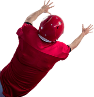 American Football Player Reaching for Pass Transparent Background ...
