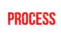 Bold Red Process Text on Transparent Background Illustration - Download ...