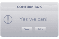 Digital Confirm Box With Text and Buttons on Transparent Background ...
