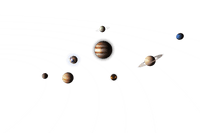 Transparent Elliptical Orbit Illustration of Planets in Solar System ...