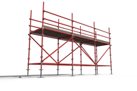 Digital Illustration of Red Scaffold with Transparent Background for ...