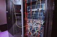 Chaotic Wiring in Server Room at Data Center - Download Free Image from ...