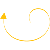 Yellow Curved Arrow Illustration on Transparent Background - Download ...