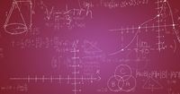 Handwritten Mathematical Equations on Purple Background for Education ...