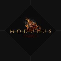 Modulus Embrio Logo with Flames on Black Background from Pikwizard