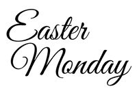 Digital PNG Illustration of Easter Monday Text on Transparent ...