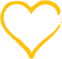 Yellow Hand Drawn Heart on Transparent Background Vulnerable and Bold ...