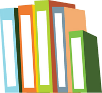 Colorful Row of Binders Digital PNG Illustration on Transparent ...