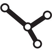 Abstract Network of Connected Nodes on Transparent Background ...